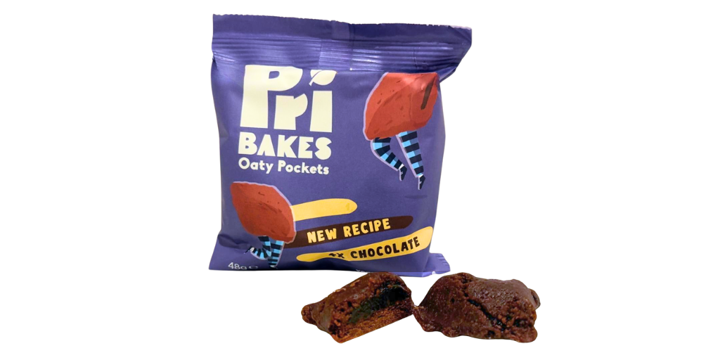 Pri Bakes | Chocolate Oaty Pockets - 12 Pack | Vegan and Gluten Free Snack